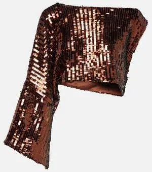 TALLER MARMO Eric Sequined One-shoulder Top