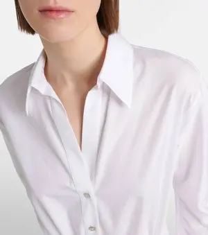 Vince Ruched Cotton Shirtdress