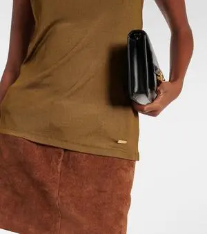 TOM FORD Ribbed-knit Crepe Jersey Tank Top - Brown