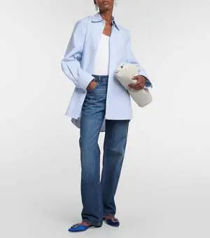 Manolo Blahnik Hangisimuflat Embellished Mules - Blue