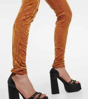 Alex Perry Benton Devore Zebra-print Catsuit