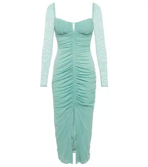 SELF-PORTRAIT Ruched Midi Dress