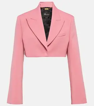 Blumarine Cropped Crepe Blazer