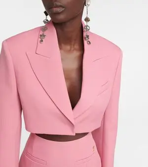 Blumarine Cropped Crepe Blazer