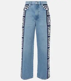 FRAME Le Jane Crop Crochet Straight Jeans