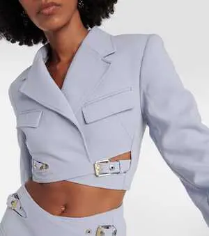 DION LEE Cropped Belted Blazer