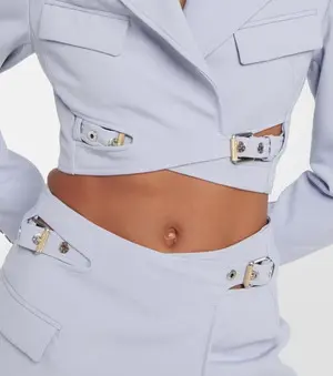 DION LEE Cropped Belted Blazer