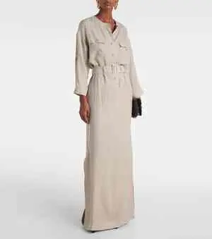 TOM FORD Striped Belted Shirt Dress