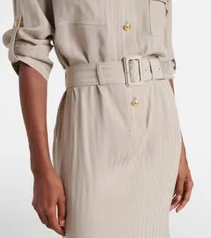TOM FORD Striped Belted Shirt Dress