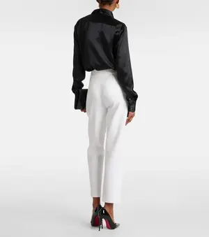 Veronica Beard Renzo Mid-rise Cropped Slim Pants