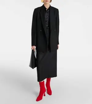 AQUAZZURA Amore 95 Suede Ankle Boots - Red