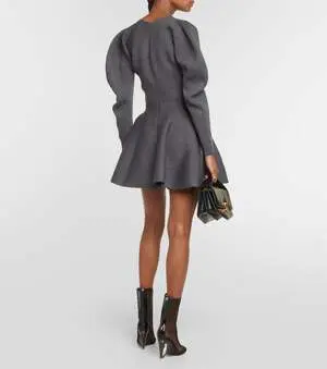 Alaïa Ribbed-knit Wool-blend Miniskirt