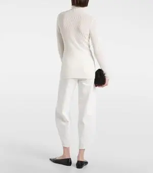 TOTEME Crochet Turtleneck Top