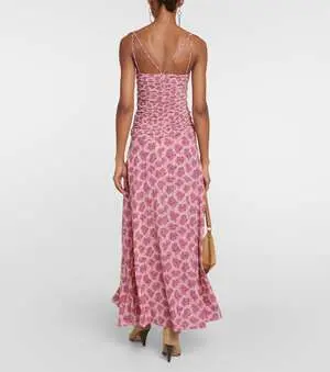 Isabel Marant Étoile Leila Printed Ruched Jersey Top