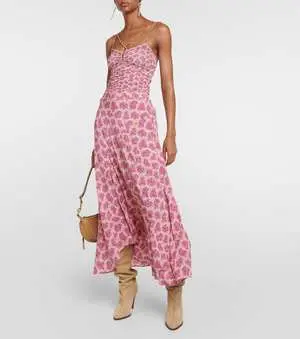 Isabel Marant Étoile Leila Printed Ruched Jersey Top
