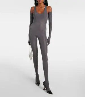 Alex Perry Crystal-embellished Jersey Catsuit