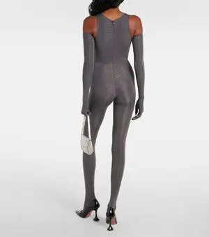Alex Perry Crystal-embellished Jersey Catsuit