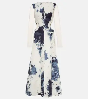 Chloé Tie-dye Cutout Midi Dress - Multicoloured