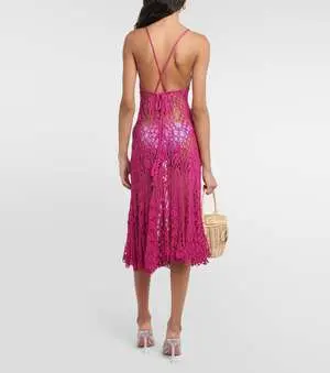 Anna Kosturova Open-knit Cotton Midi Dress