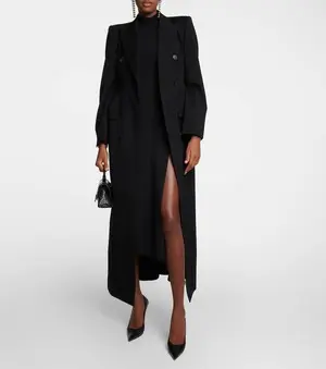 Balenciaga Structured Double-breasted Wool Coat