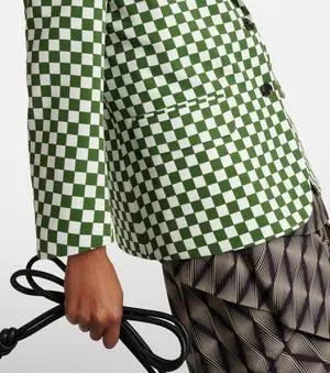 Dries Van Noten Checked Single-breasted Blazer