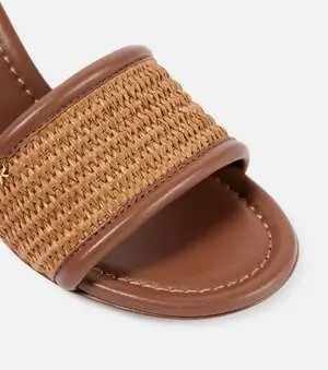 GIANVITO ROSSI Marbella Raffia Mules