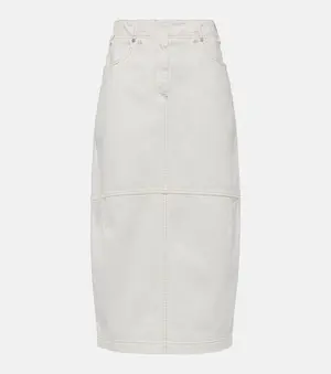 Brunello Cucinelli Denim Midi Skirt