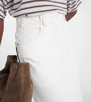 Brunello Cucinelli Denim Midi Skirt