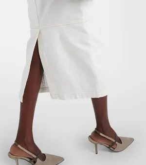 Brunello Cucinelli Denim Midi Skirt