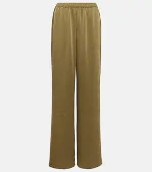 Vince Low-rise Satin Wide-leg Trousers