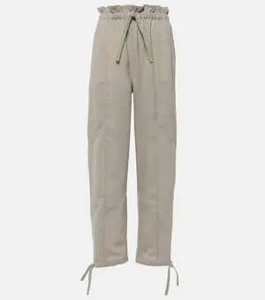 GANNI High-rise Wide-leg Pants - Grey
