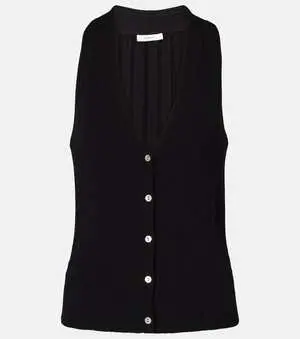Vince Cotton-blend Tank Top - Black