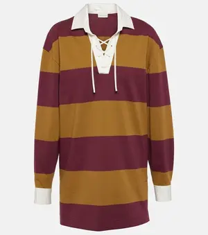 Dries Van Noten Colorblocked Cotton-blend Rugby Shirt