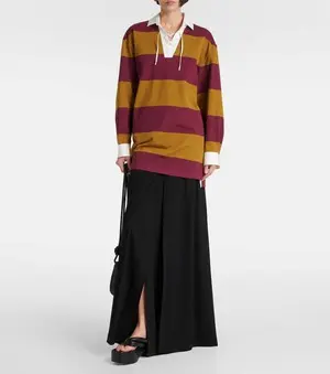 Dries Van Noten Colorblocked Cotton-blend Rugby Shirt