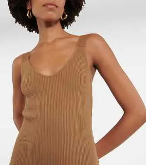 Vince Ribbed-knit Midi Dress