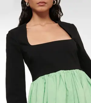 GANNI Balloon Skirt Taffeta Minidress