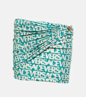 Versace Logo Mini Skirt - Multicoloured