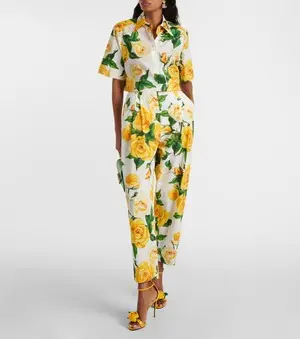 Dolce & Gabbana Floral Cropped Pants