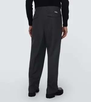 Versace Wool Straight Pants