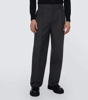 Versace Wool Straight Pants