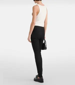 JOSEPH High-rise Stretch-gabardine Leggings - Black