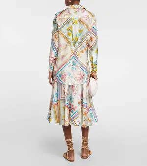 Zimmermann Halcyon Floral Silk Blouse