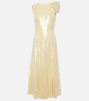 Roland Mouret Sequined Flared Midi Dress