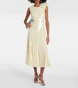 Roland Mouret Sequined Flared Midi Dress
