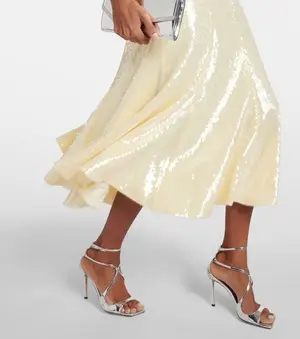 Roland Mouret Sequined Flared Midi Dress