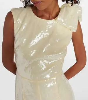 Roland Mouret Sequined Flared Midi Dress