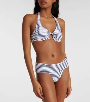 Melissa Odabash Brussels Striped Bikini Top - Multicoloured
