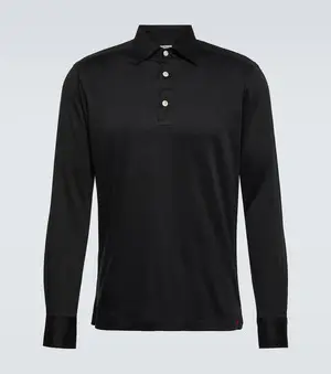 Kiton Cotton Poplin Polo Top