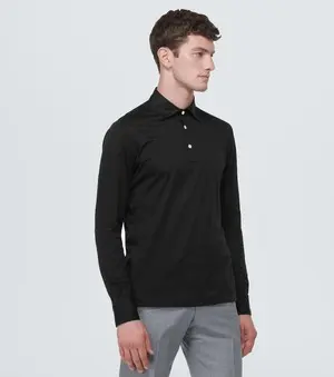 Kiton Cotton Poplin Polo Top