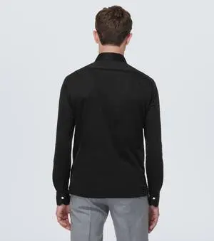 Kiton Cotton Poplin Polo Top